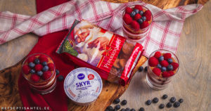 Kihiline magustoit piparkookide ja Skyriga - Retseptisahtel