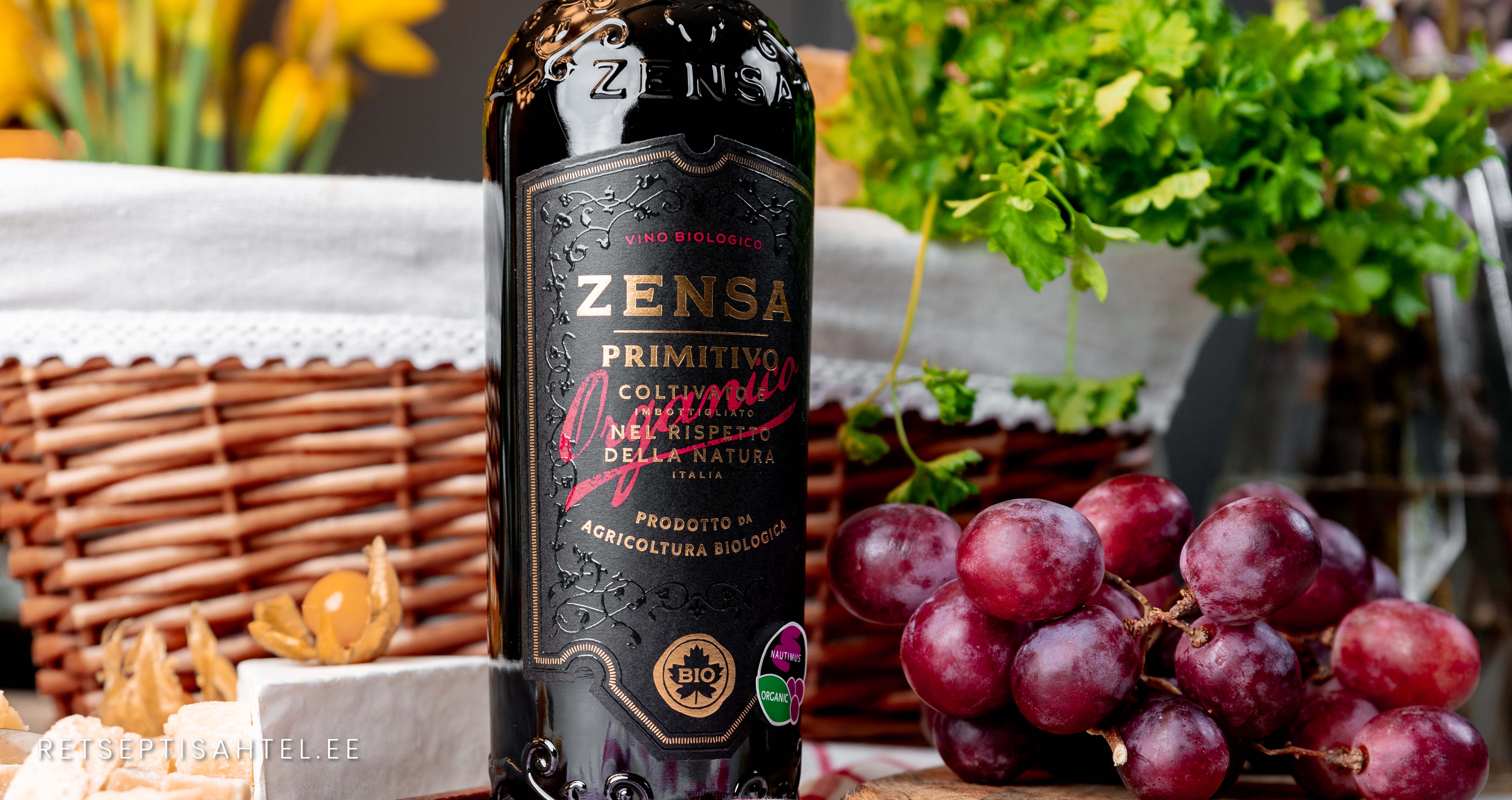 Vürtsikas vein Itaaliast - Zensa Primitivo Organic - Retseptisahtel